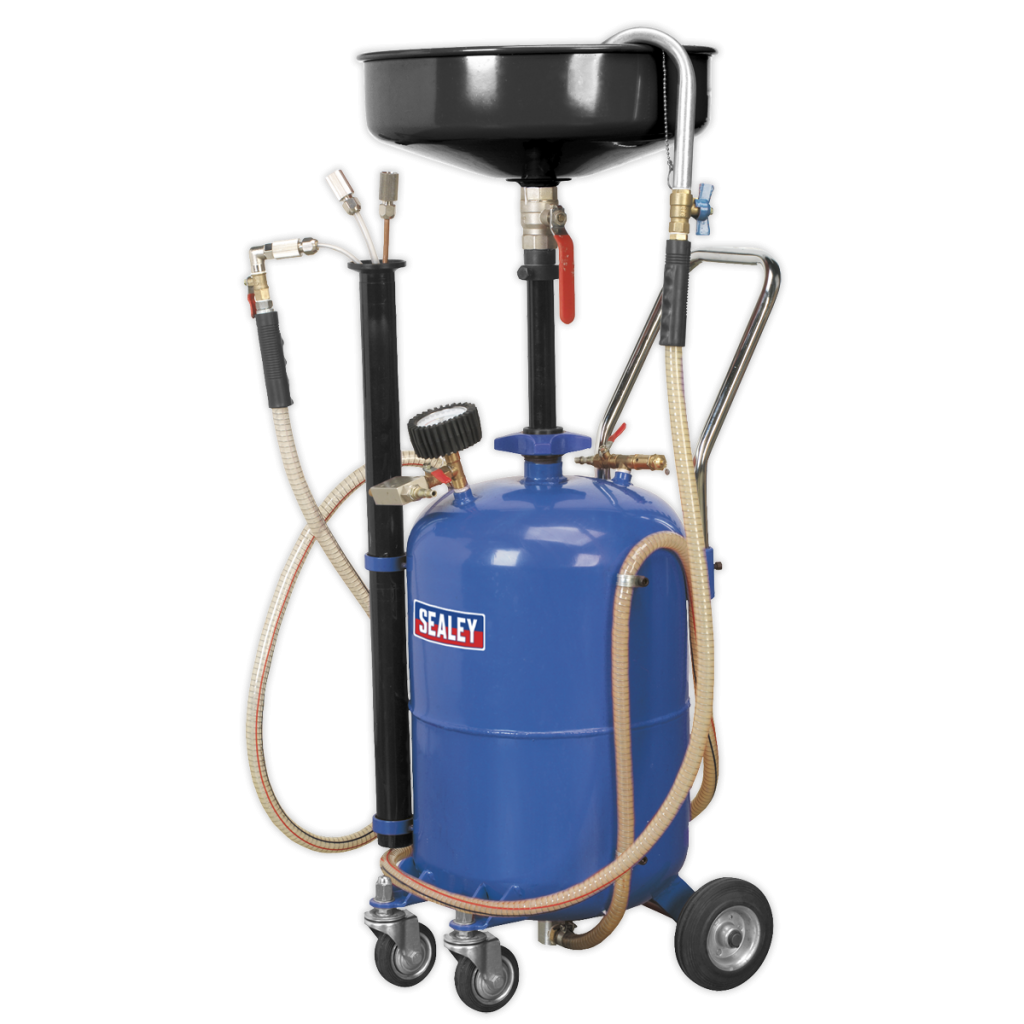 Mobile Oil Drainer with Probes 35L Air Discharge - Huttie