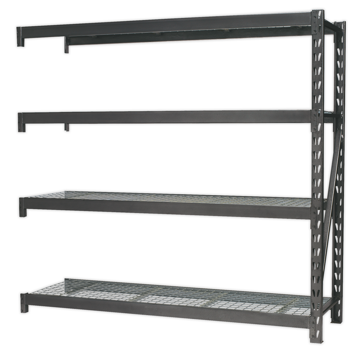 Heavy Duty Racking Extension Pack With 4 Mesh Shelves 640kg Capa
