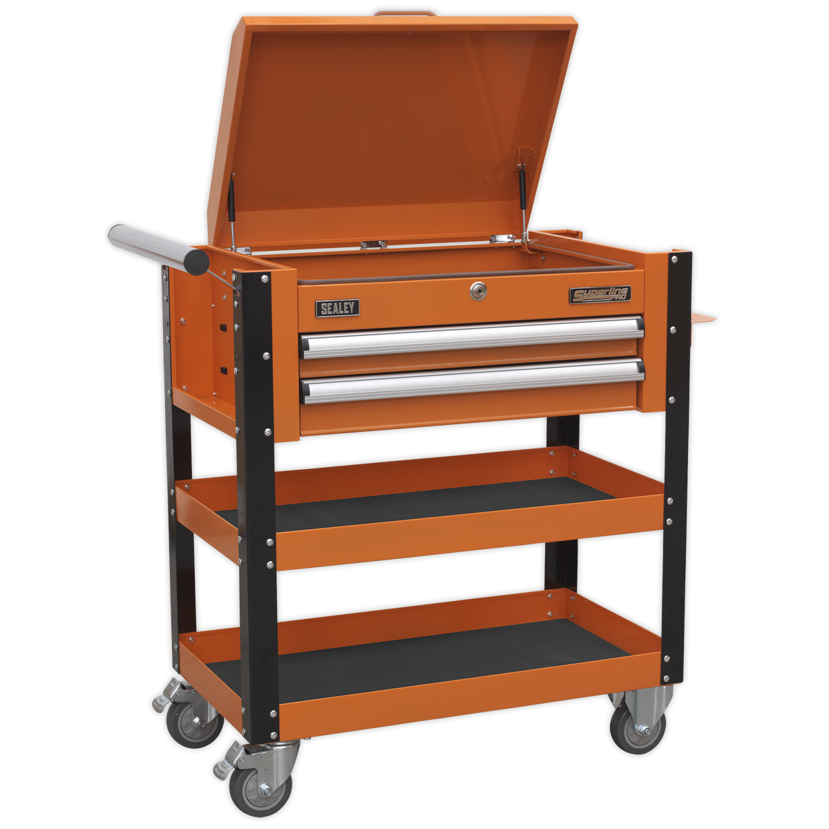 Heavy Duty Mobile Tool Parts Trolley 2 Drawers Lockable Top Heavy Duty Mobile Tool Parts Trolley 2 Drawers Lockable Top