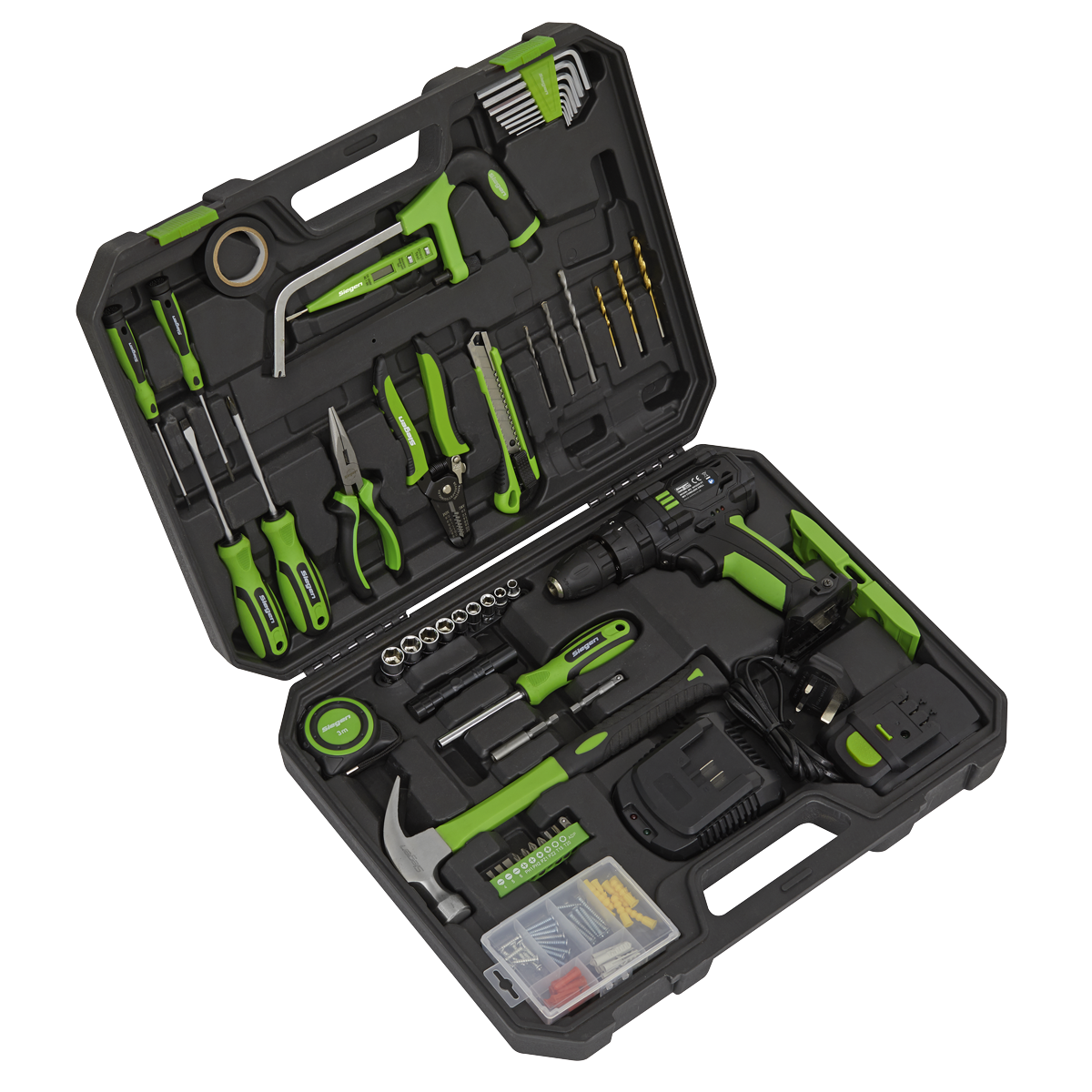 Tool Kit With Cordless Drill 101pc Huttie Tool Kit With Cordless Drill 101pc Huttie
