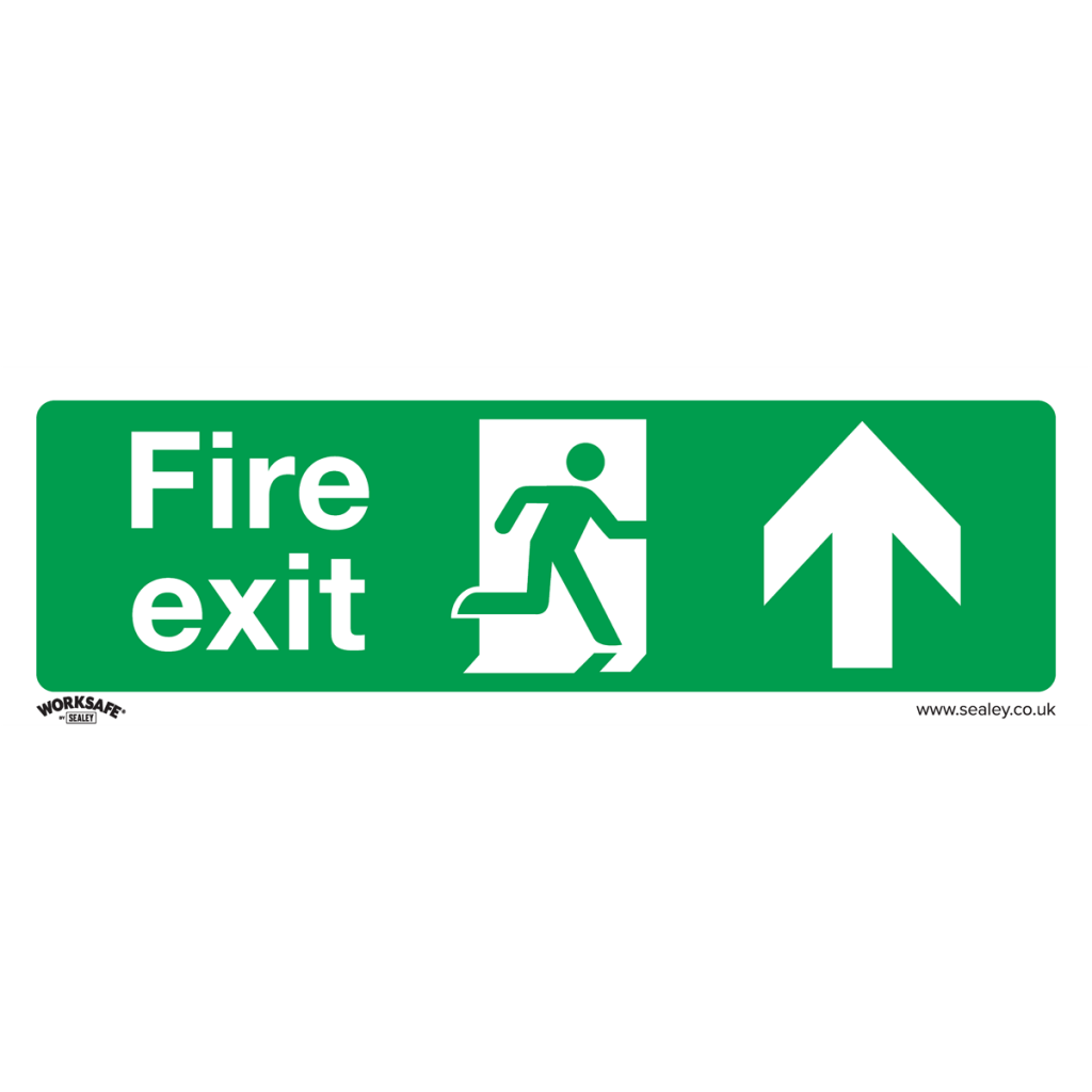 Safe Conditions Safety Sign - Fire Exit (Up) - Rigid Plastic - Huttie